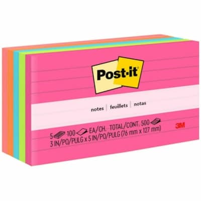 Post-it® Notes Original Lined Notepads – Poptimistic Color Collection ...